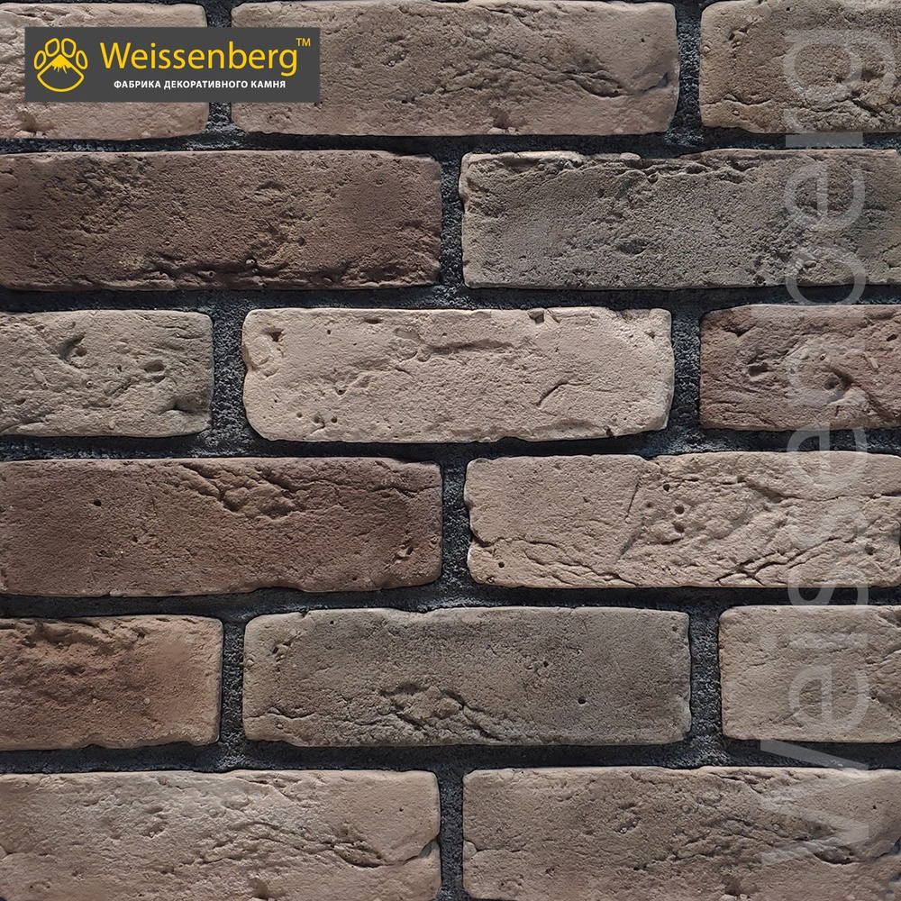 Кирпич лофт "Манхэттен" Weissenberg, шоколадный с фиолетовым (0,6м2 ...