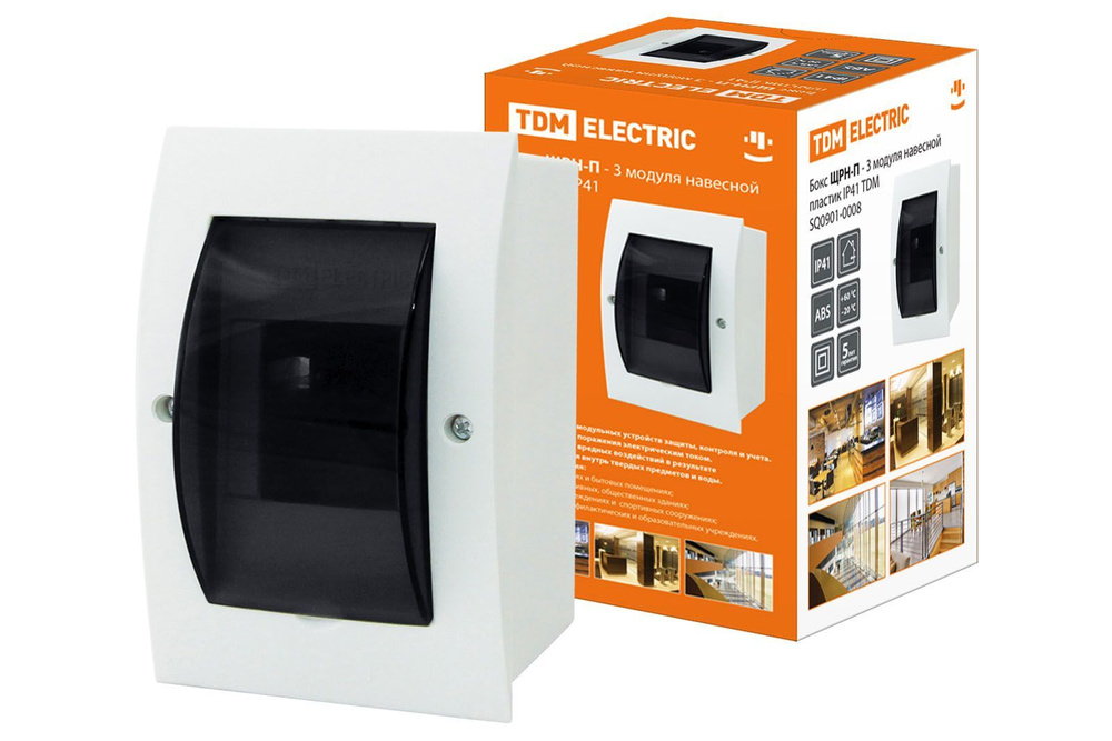 Щит распределительный навесной ЩРН-П-3 модуля IP40 TDM SQ0901-0008 - купить с доставкой по ...