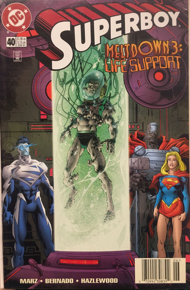 SuperBoy #40 Jun 97. Meltdown 3: Life Support. DC Comics. Оригинальный ...
