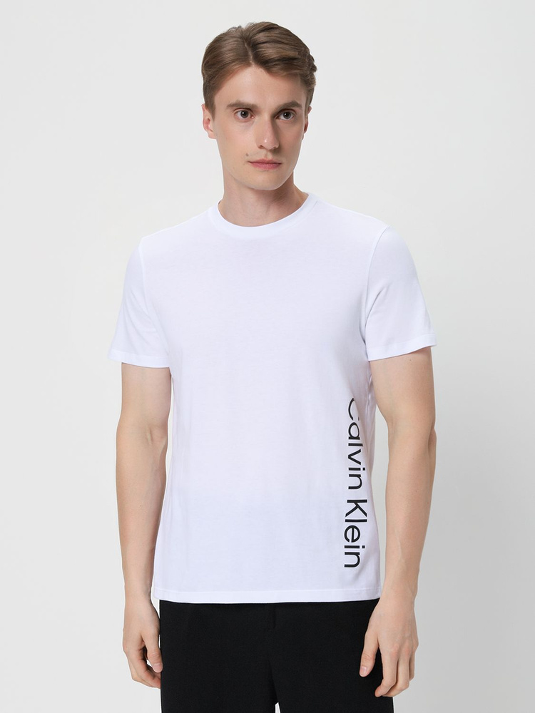 Футболка Calvin Klein размер 52 50 цвет белый 100 хлопок купить