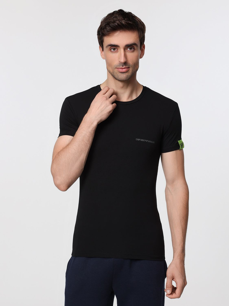 Футболка для дома Emporio Armani, размер 54, 52, цвет nero, 95% хлопок ...