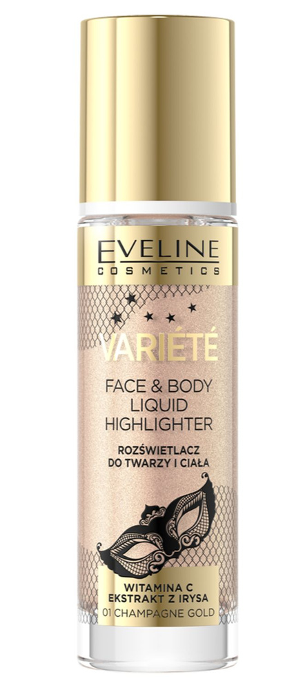 Eveline Cosmetics Жидкий шиммер для лица и тела Vari t с экстрактом ...