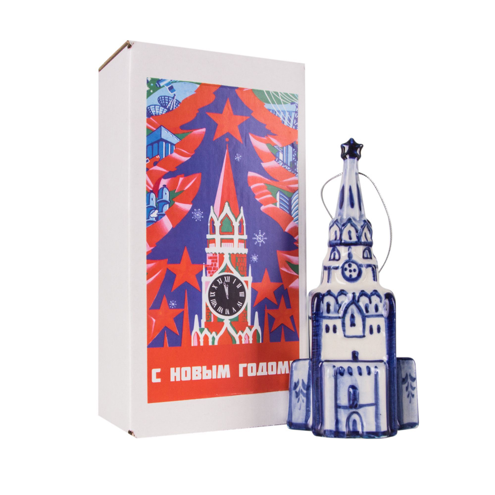 Ёлочная игрушка Гжель Люкс, Фарфор - купить в интернет-магазине OZON с ...
