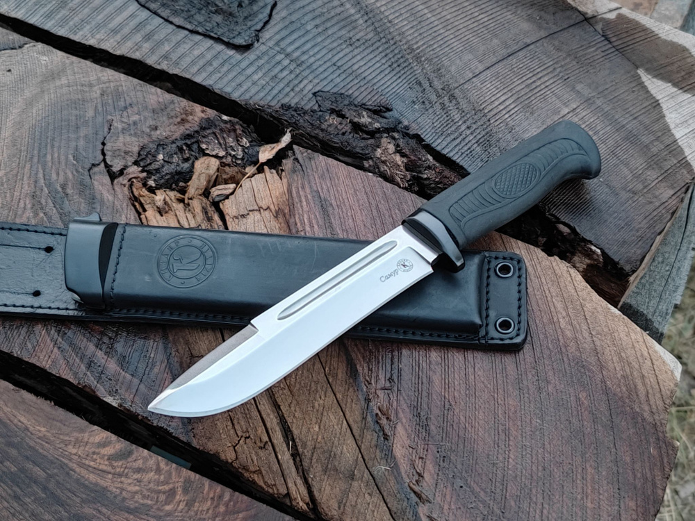 Нож туристический KIZLYAR KNIVES САМУР AUS-8, ELASTRON G, ООО ПП "Кизляр" KIZLYAR KNIVES, длина ...