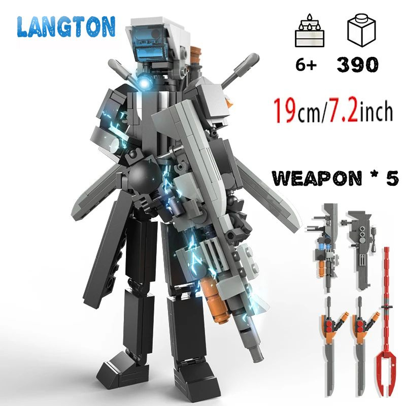 Аниме фигурок Скибиди туалет Skibidi Toilet +weapon/390 деталей 19 см ...