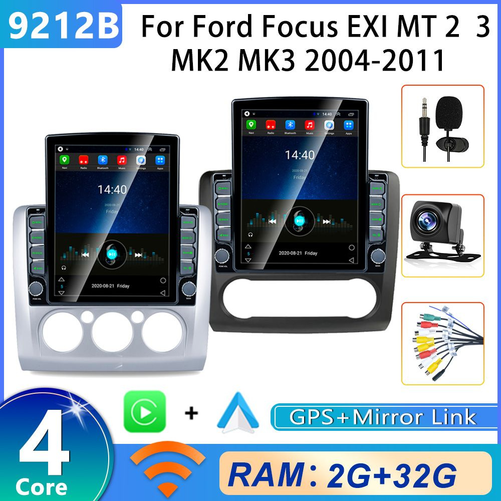 Автомобильный навигатор для Ford Focus 2 Mk 2 2004-2011 Android 9212B 2+32G GPS, Bluetooth,WiFi ...