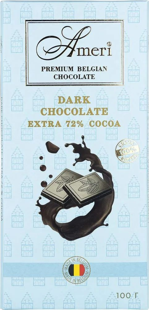 Шоколадная плитка Ameri Экстра горький шоколад 72%, 100 г х 3 шт купить на OZON по низкой цене ...
