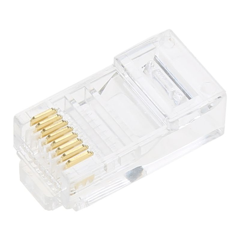 100 шт. CAT6 CAT5E CAT5 проходные модульные сетевые разъемы RJ45 UTP 50 ...