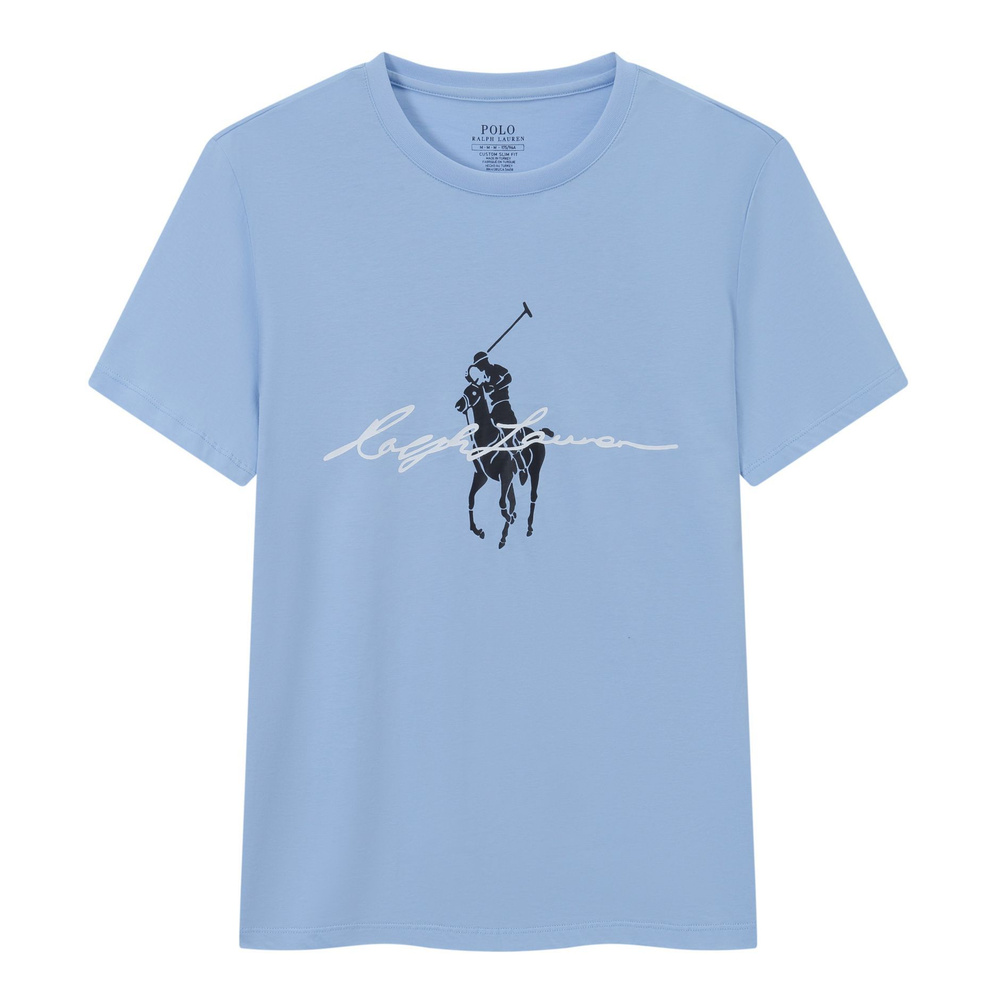 Футболка Polo Ralph Lauren, размер 50, цвет лазурный - купить по ...