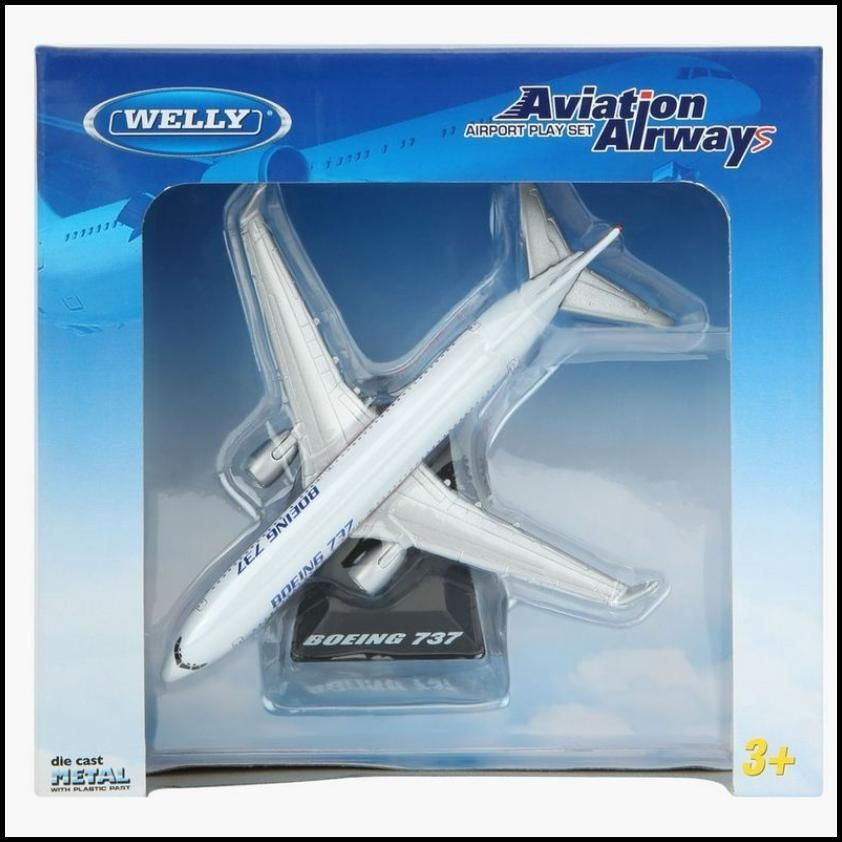 Модель самолета WELLY Boeing 737 13 см AV98839ST-W - купить с доставкой ...