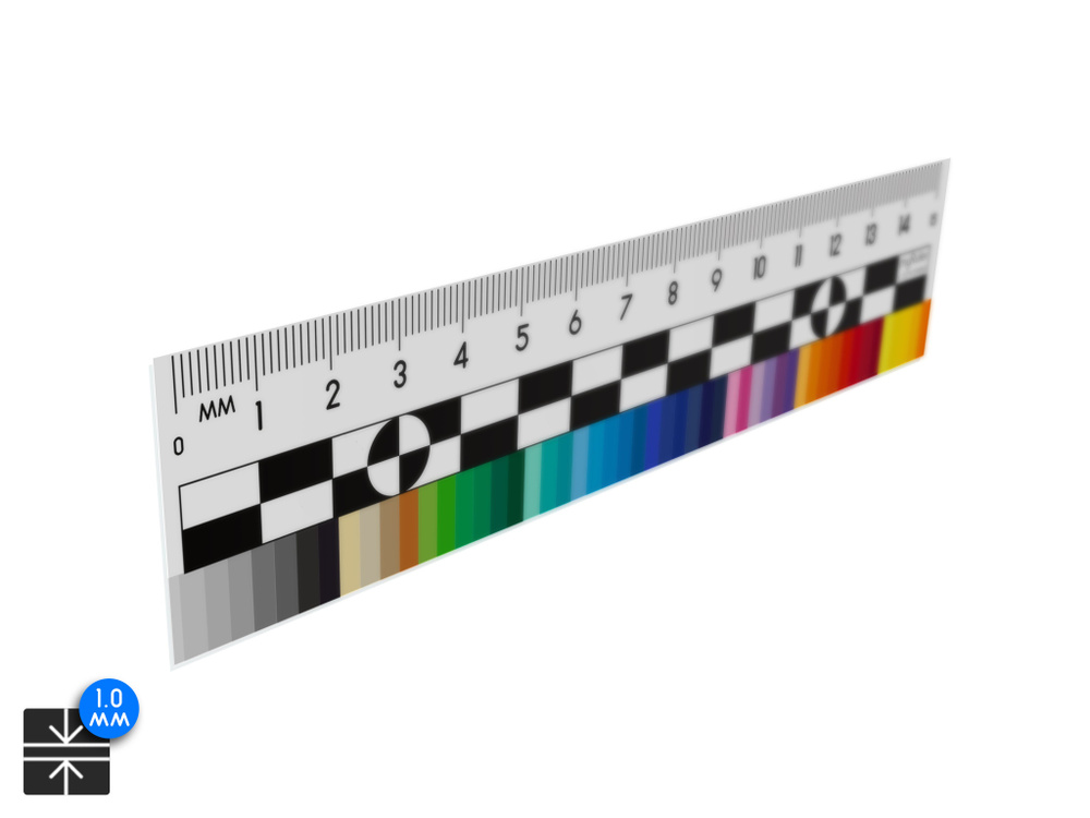 Криминалистическая масштабная пластиковая линейка v5.2 - 15см - цветная ...