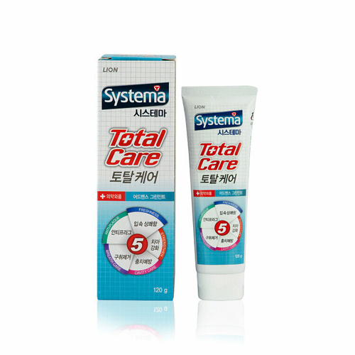 Зубная паста CJ Lion Systema Total Care комплексный уход, мята, 120 гр ...