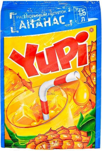 YUPI Растворимый напиток YUPI Юпи Ананас 12 гр, 24 шт. Канди Клаб ...
