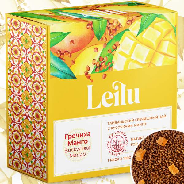 Гречишный чай с манго 100 г. Leilu гранулированный без кофеина темной ...