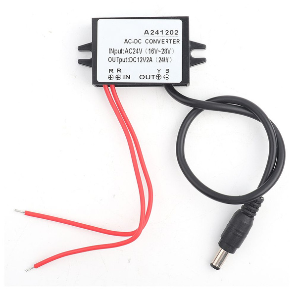 Преобразователь AC 24V в DC 12V с разъемом DC (2A) для электроники и ...