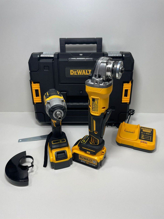 Набор инструментов DeWALT аккумуляторный гайковерт DCF880 18V(21V), ушм ...