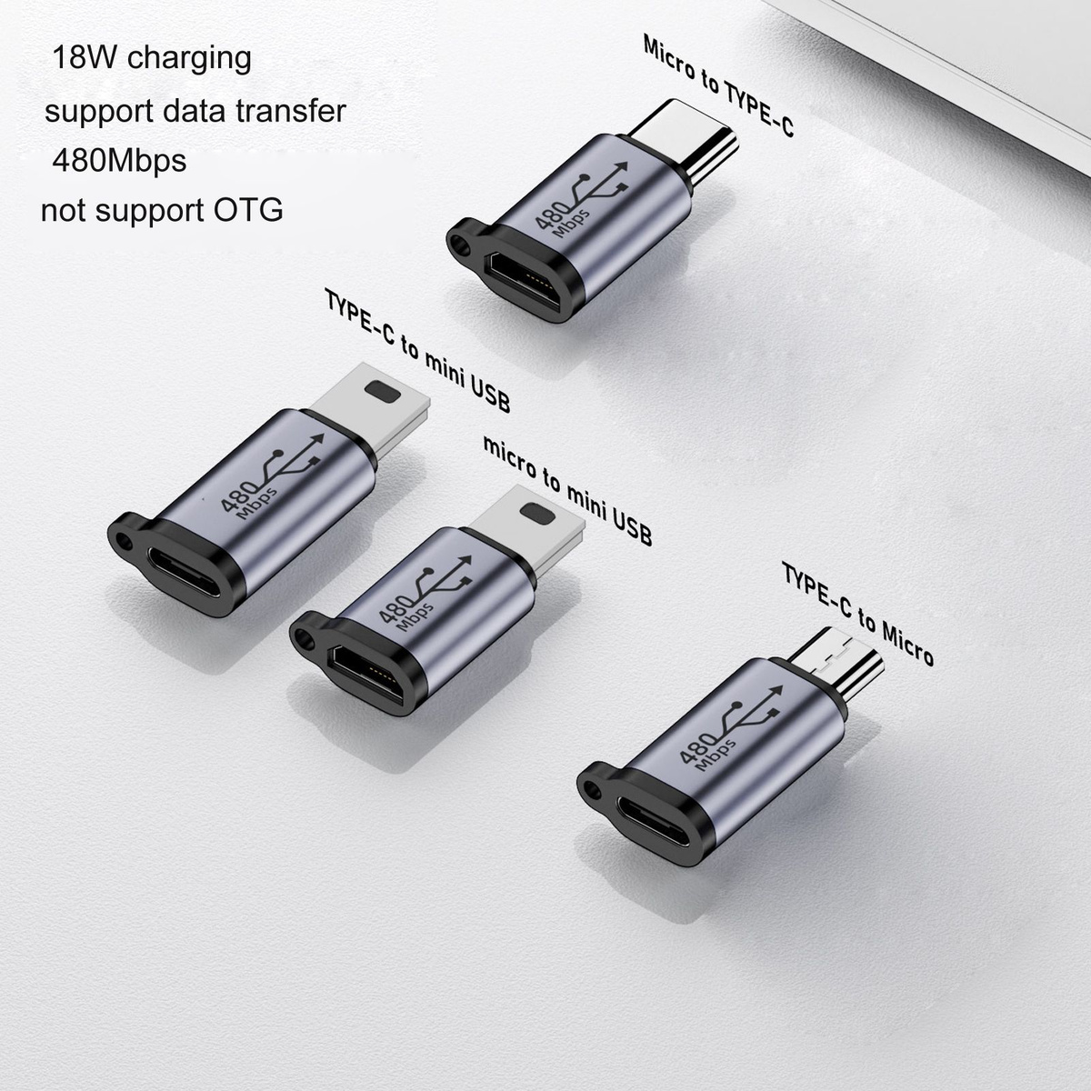 Мини адаптер Usb C на Micro Usb Type C мама Usb папа для телефона