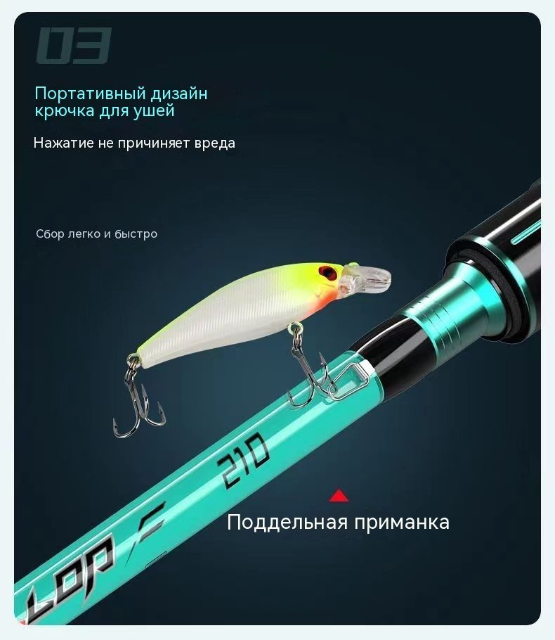 Полный набор удилищ Lua, начинающие карбоновые метательные морские ...