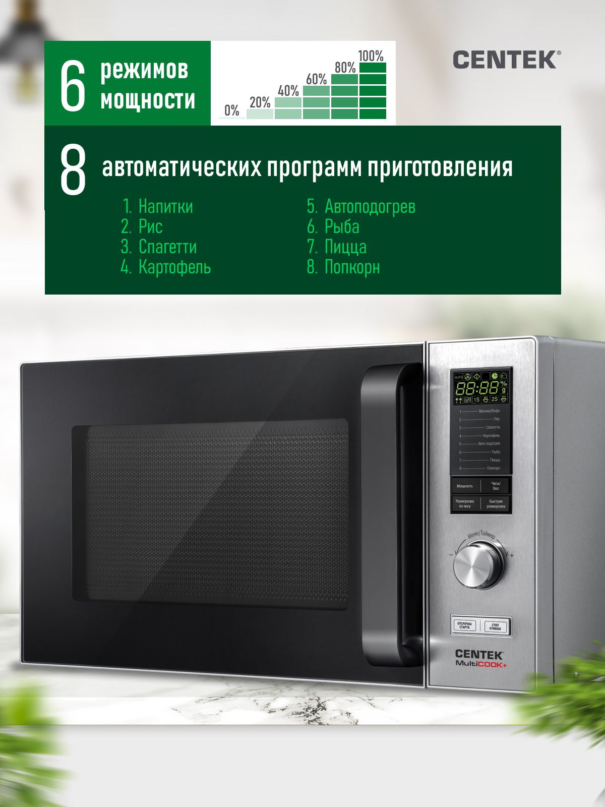 Микроволновая печь Centek CT-1551 - купить по низким ценам в интернет-магазине OZON (1039482303)
