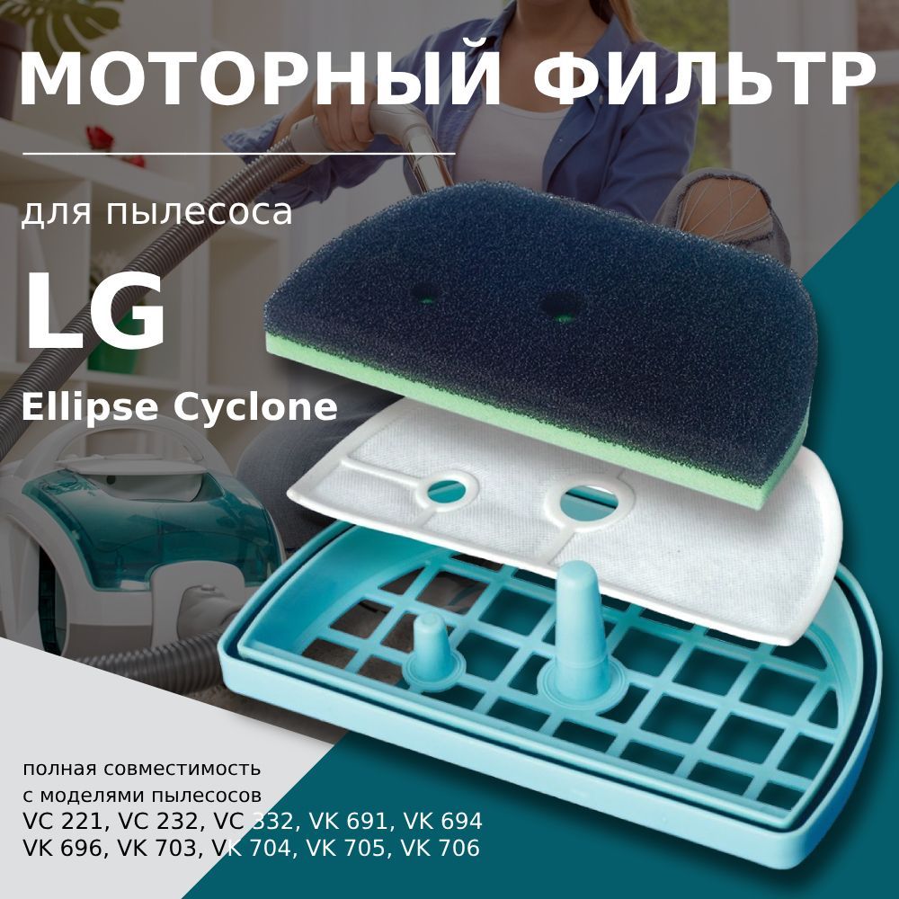 Моторный фильтр для пылесоса LG серий Ellipse Cyclone (с 2014 года ...