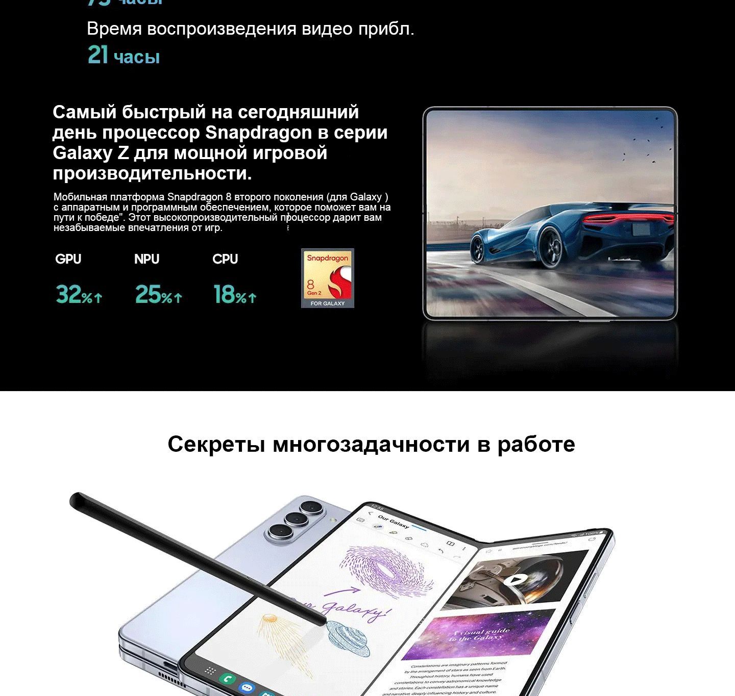 Смартфон Samsung Galaxy Z Fold 5, SM-F9460 - купить по выгодной цене в ...
