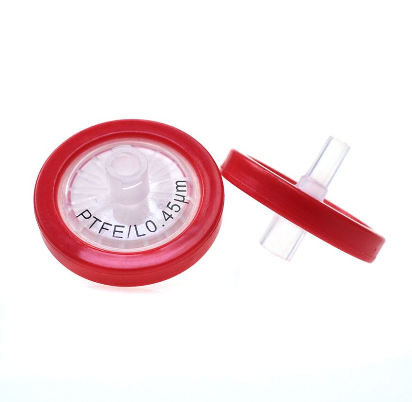 100 шт Шприцевой фильтр (PTFE)ПТФЭ Одноразовый гидрофобный,шприцевой ...