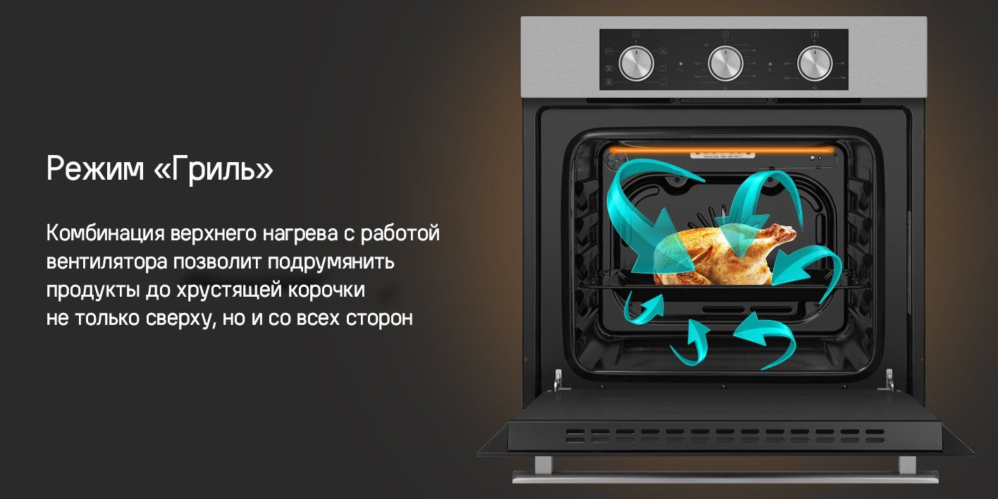 Духовой шкаф электрический встраиваемый MAUNFELD AEOF6060S - купить с ...