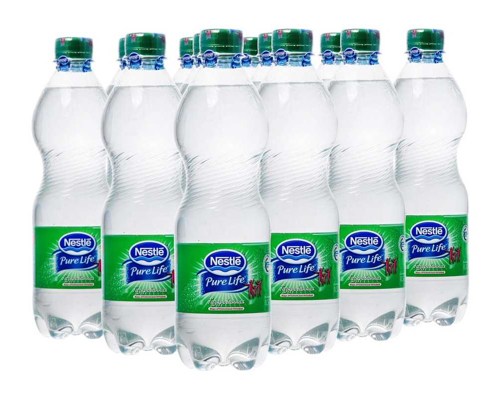 Nestle Pure Life Вода Питьевая Газированная 500мл. 12шт - купить с ...
