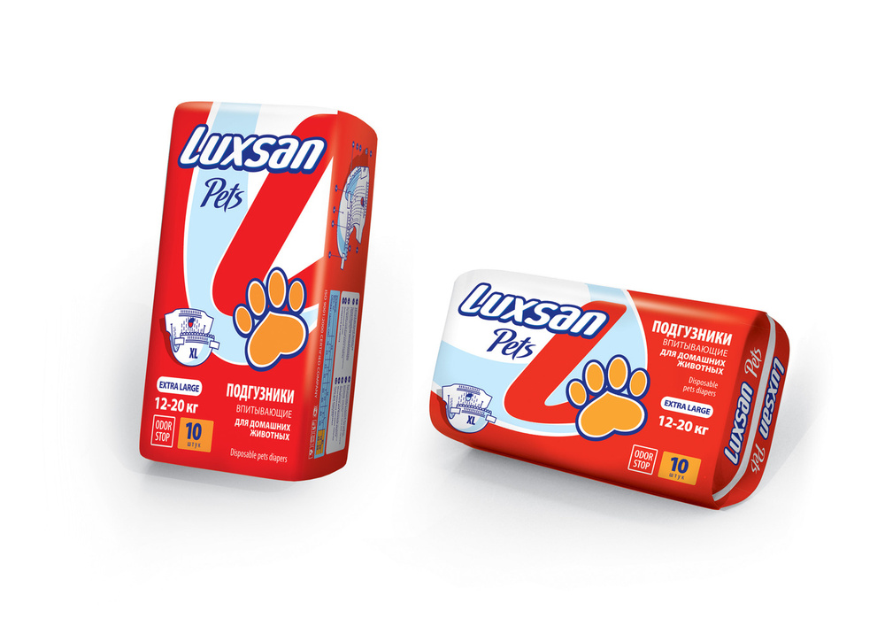 Подгузники Luxsan Pets Premium Xlarge для животных 12-20 кг. (10шт ...