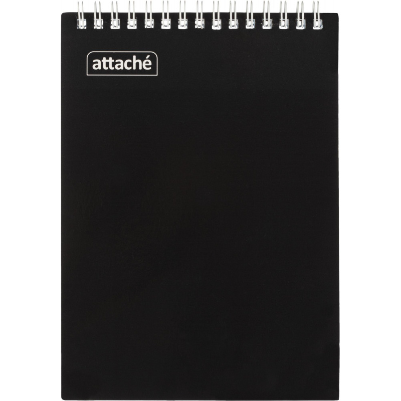 Блокнот на спирали А5 60л. ATTACHE, черный, блок 60г, - купить с ...