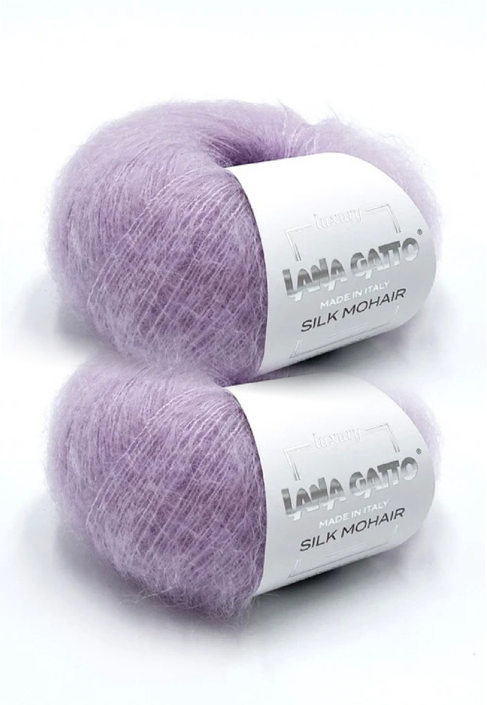 Пряжа Lana Gatto Silk Mohair 2 мотка / Лана Гатто Силк Мохер 25гр/212м ...