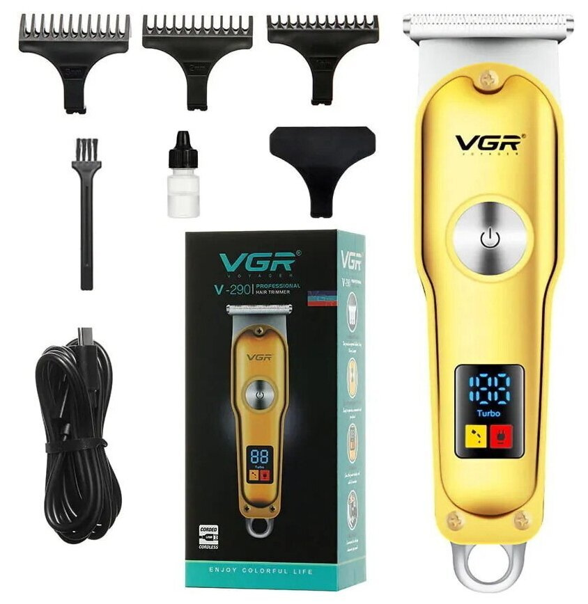 Машинка для стрижки VGR V-290, золотой - купить по выгодным ценам в интернет-магазине OZON ...