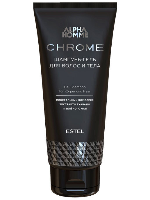 ESTEL PROFESSIONAL Шампунь-гель ALPHA HOMME CHROME мужской для волос и ...