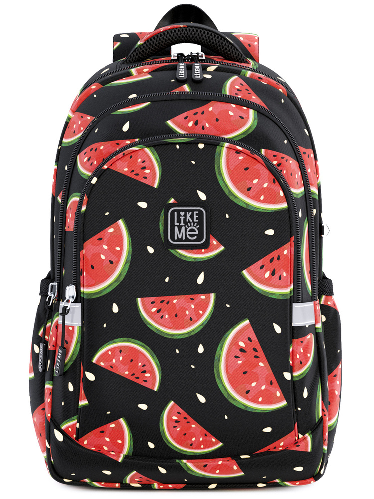 Школьный рюкзак Like.Me School Арбузы черные купить на OZON по низкой ...