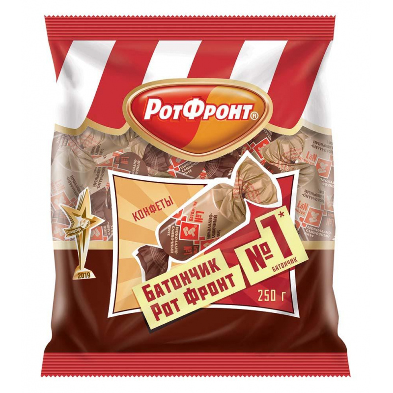 Рот Фронт Конфеты шоколадные Батончики шоколадно-сливочный вкус 250г ...