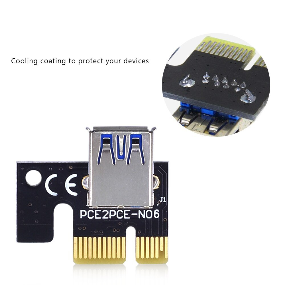 Переходная плата PCI-E X1 to USB , Для райзера , Адаптер расширения для ...