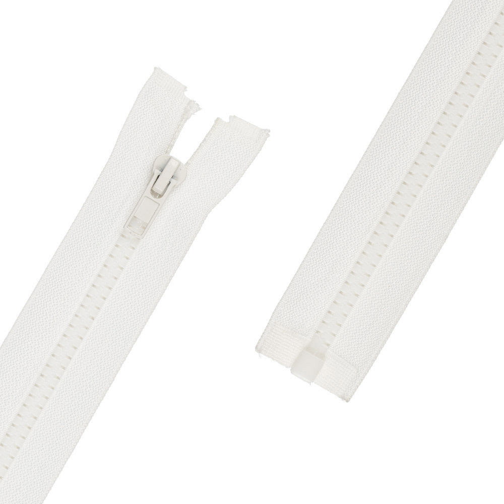 Молния тракторная тип 5 90 см белая 1 замок - купить с доставкой по ...