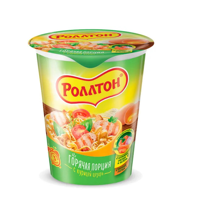 Лапша быстрого приготовления Роллтон курица цезарь 70гр 6шт - купить с ...