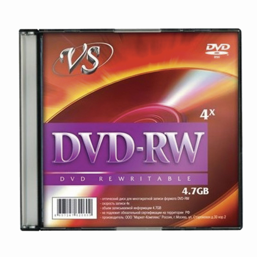 VS Диск для записи DVD-RW - купить с доставкой по выгодным ценам в ...