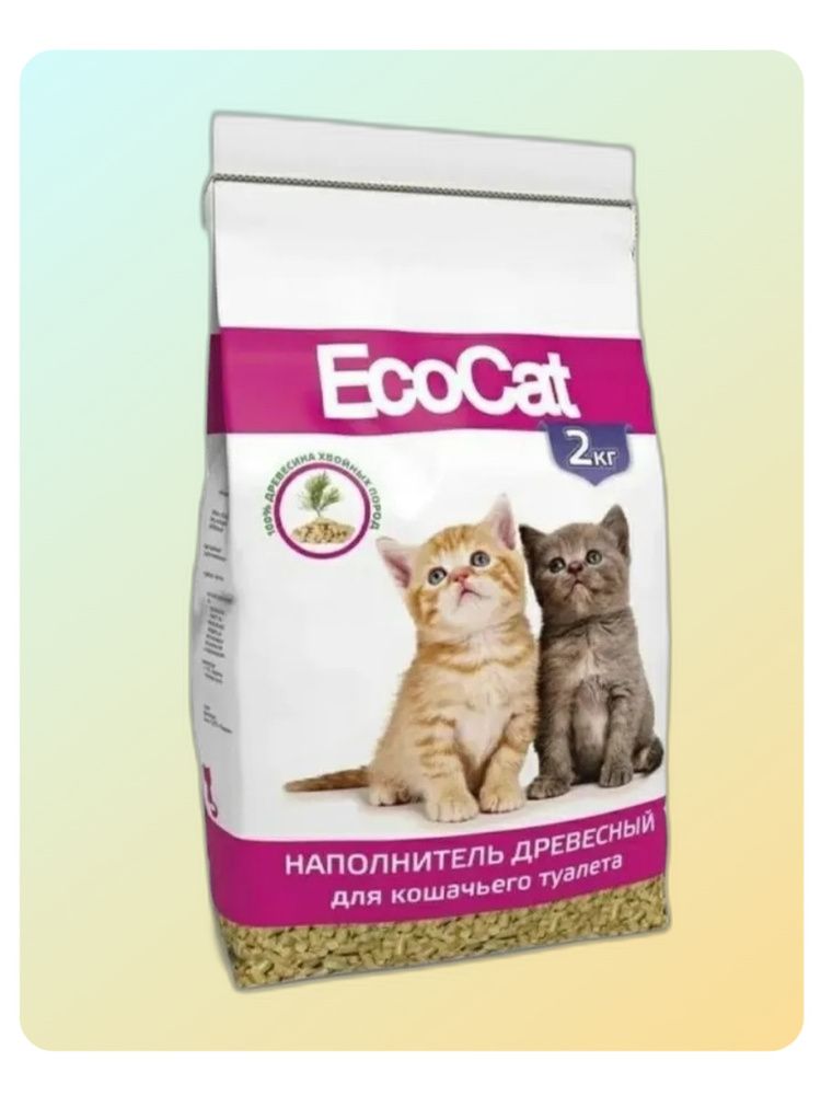 Наполнитель для кошачьего туалета EcoCat древесный 2 кг - купить с ...