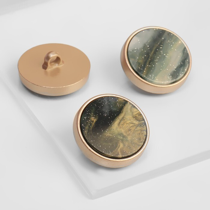 Набор пуговиц на ножке, d - 25 мм, 3 шт, цвет лунный камень - купить с ...