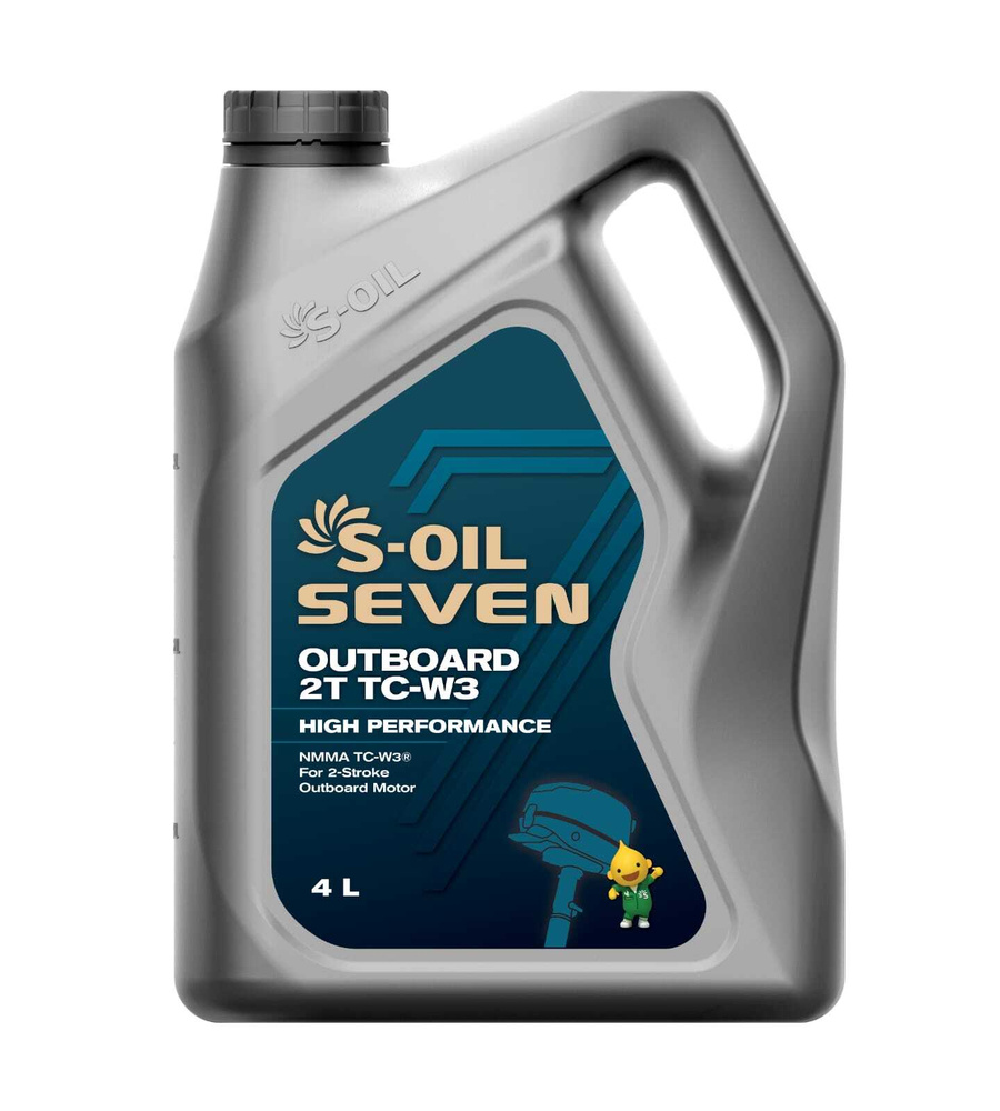 Масло моторное S-OIL SEVEN OUTBOARD 2T TC-W3 Минеральное 4 л E107735 ...