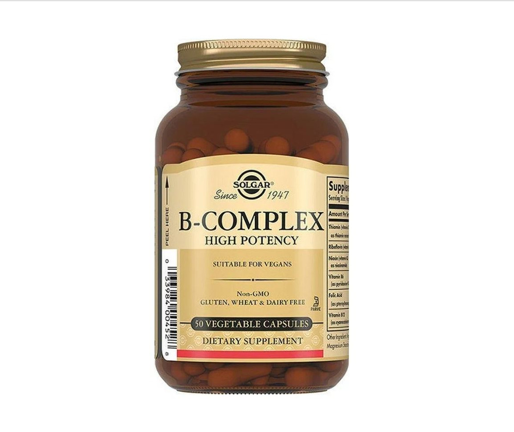 Solgar Капсулы "В-Комплекс" (B Complex Vegetable Capsules), 50 шт ...