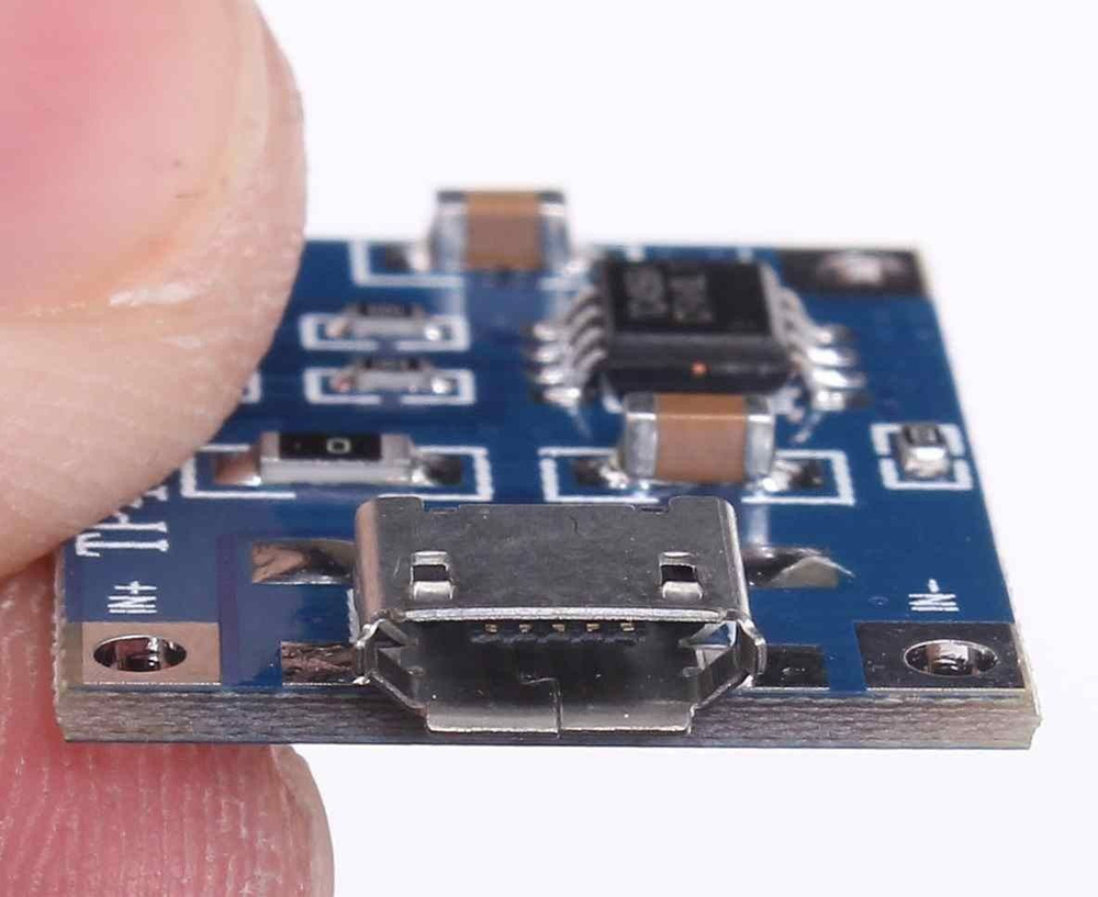 Модуль заряда аккумуляторов TP4056, Micro USB Li-ion 18650 5V 1A, Плата ...