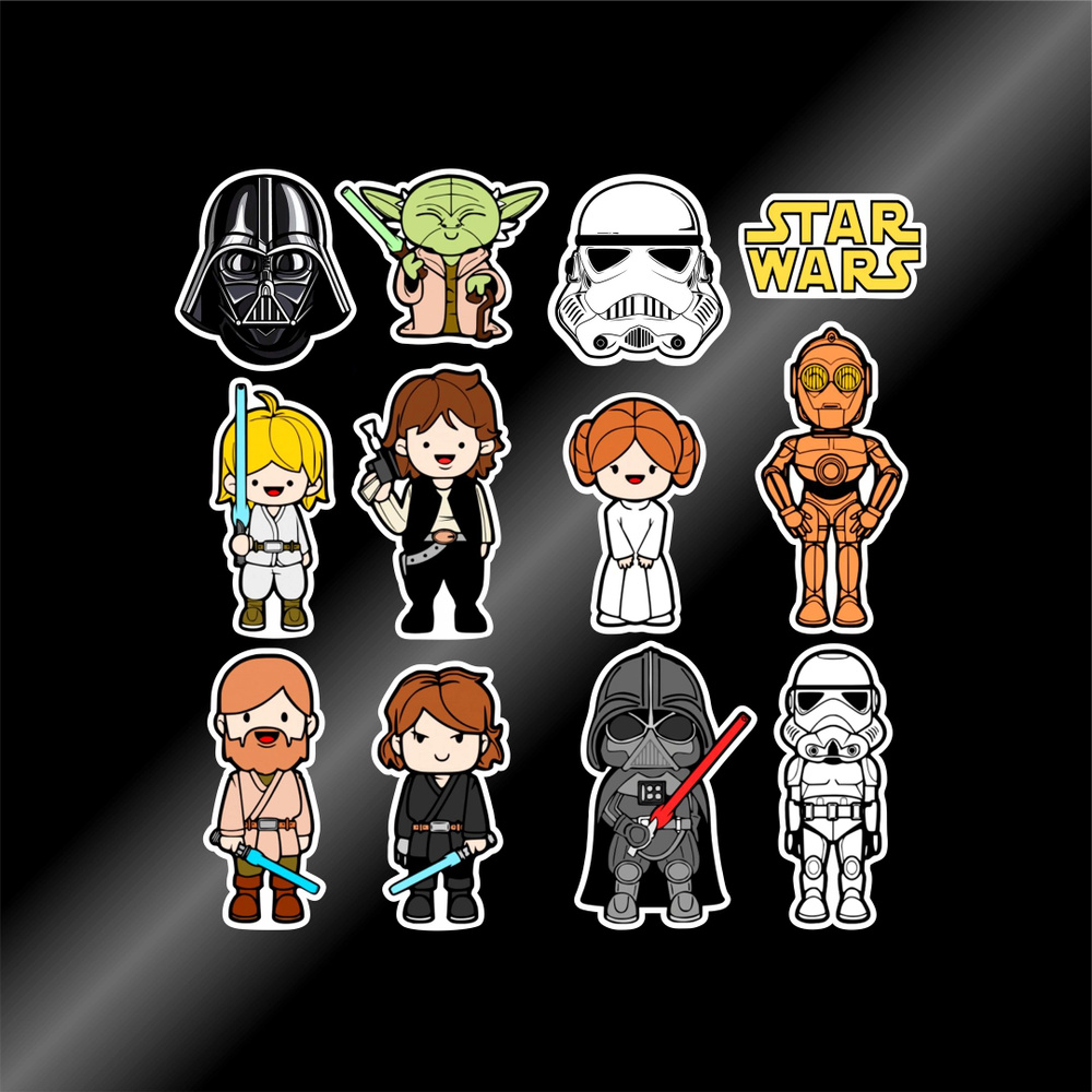Стикерпак комплект наклеек Звёздные войны/Star Wars №1, 300*300 мм - купить по выгодным ценам в ...