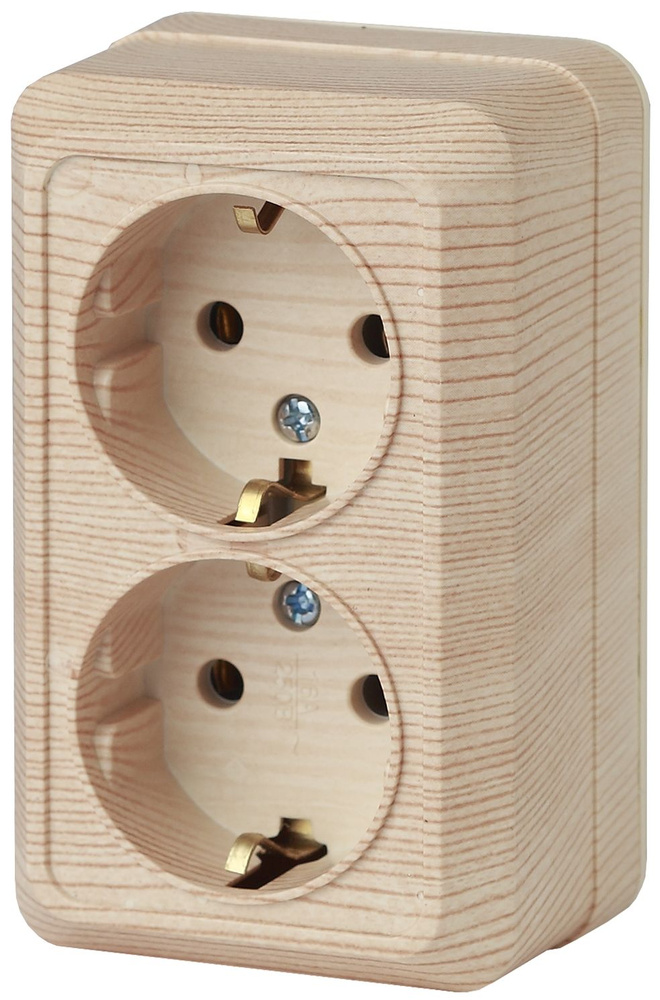 Розетка Intro Quadro 2-204-11 с заземлением двойная 2х2P+E Schuko 16А ...