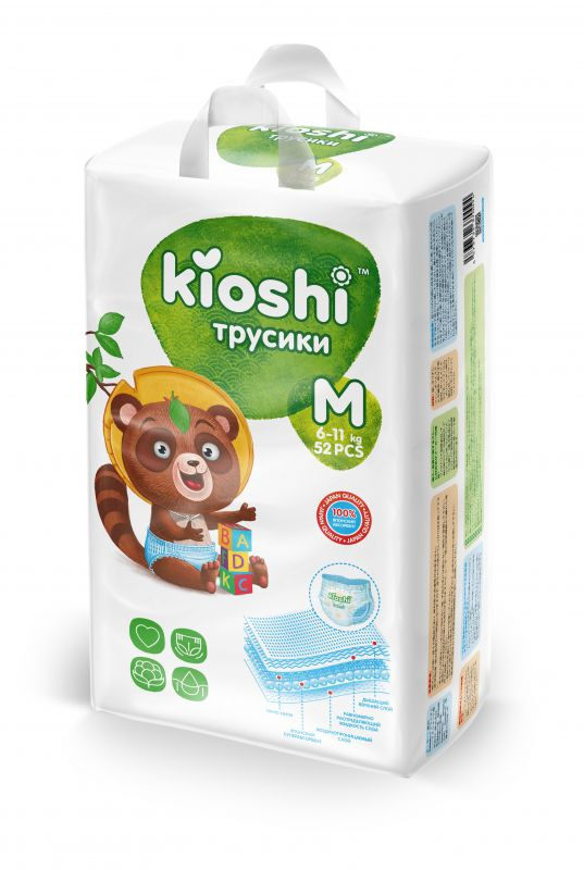 Подгузникитрусики Kioshi M 611 кг 52 шт - купить с доставкой по ...