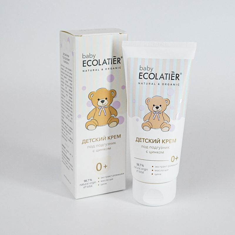 Ecolatier baby / Детский крем "Под подгузник" с цинком 0+, 100мл ...