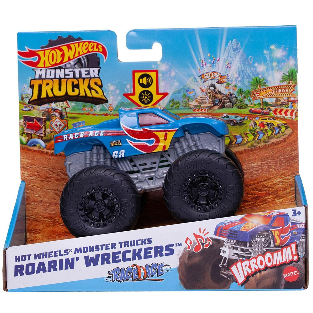 Игровой набор Mattel Hot Wheels Монстр трак увеличенные главные герои ...