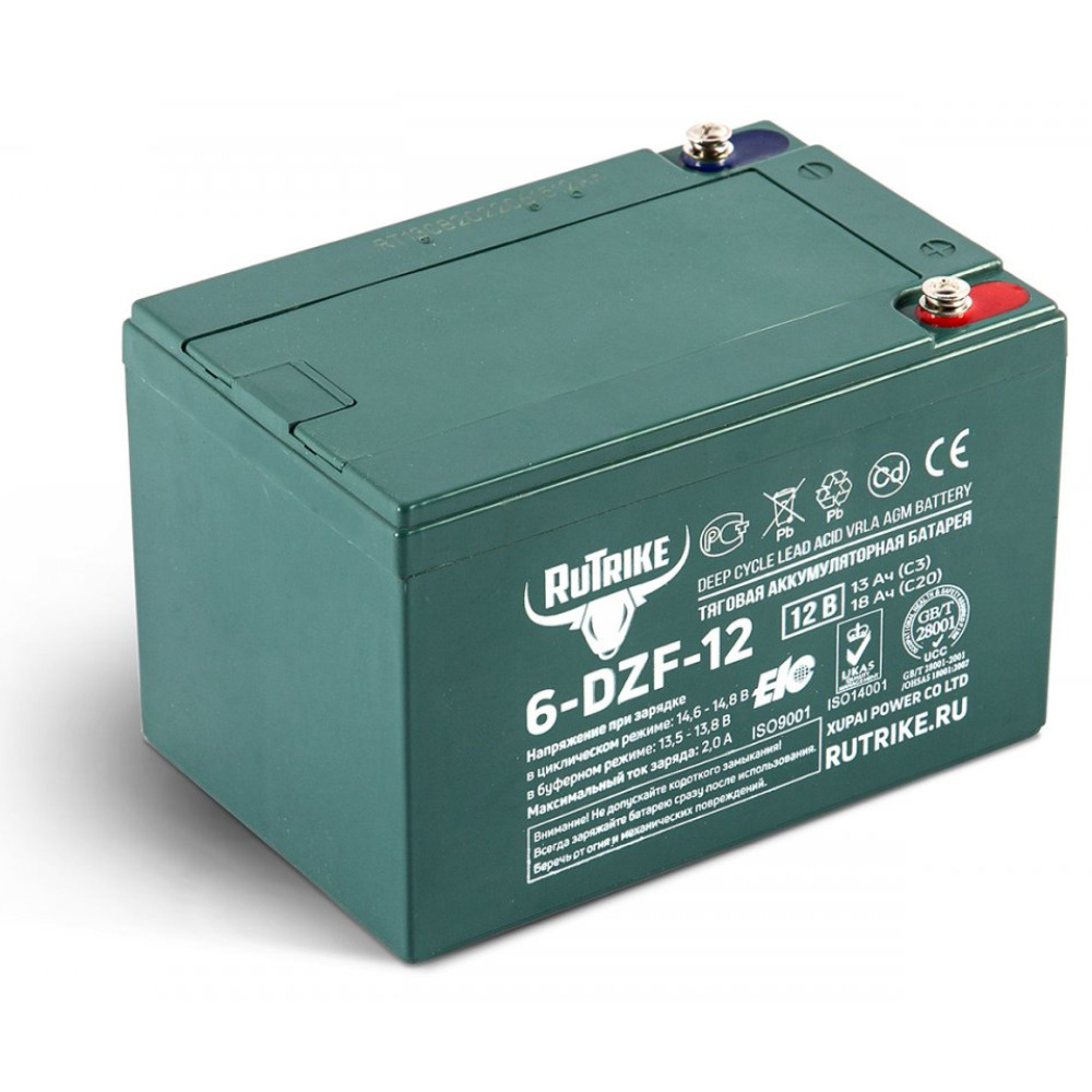 Тяговый аккумулятор RuTrike 6-DZF-12 (12V13A/H C3) - купить с доставкой ...